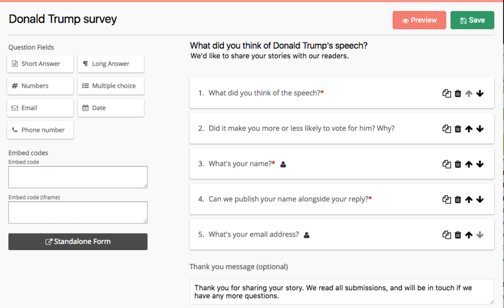 How To Use Forms With Your Audience - Coral by Vox Media